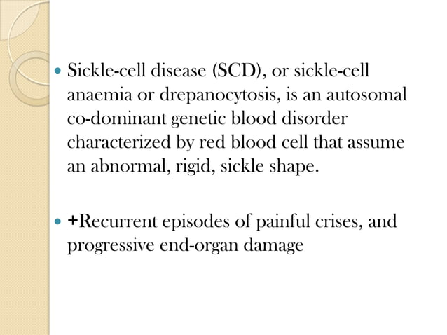 sickle cell syndrome | PPTX