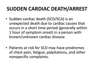 Sudden cardiac death | PPTX