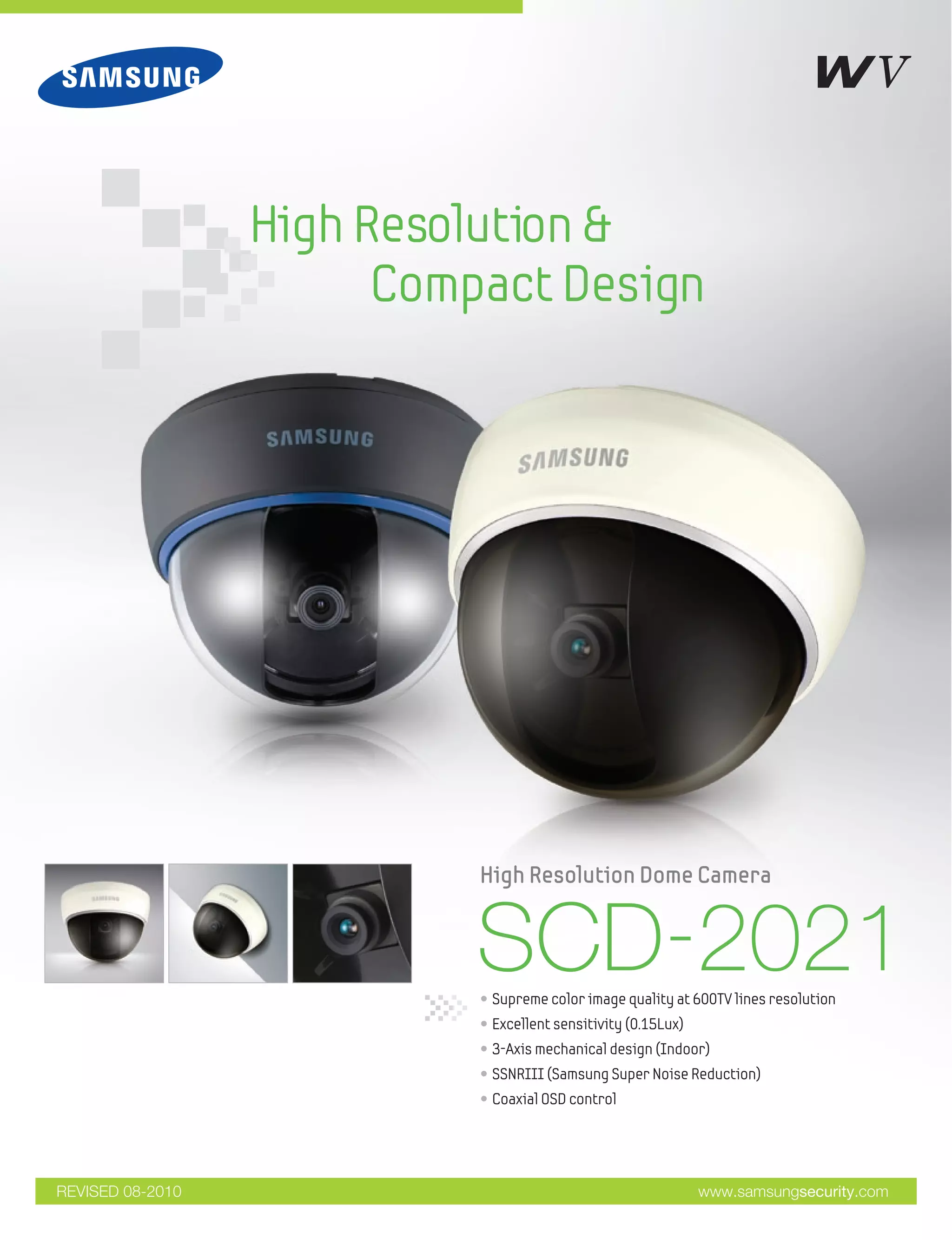 Samsung Techwin SCD-2021 Data Sheet | PDF