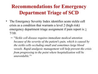 SCD-Pain in Sickle Cell disease in pediatric | PPT