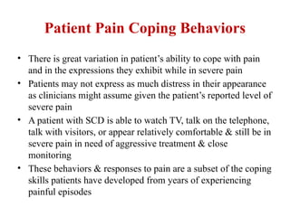 SCD-Pain in Sickle Cell disease in pediatric | PPT