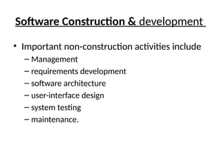 intro Software Development and Construtions | PPTX