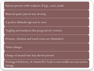 Subacute Combined Degenerative Spinal Cord Disorder | PPTX