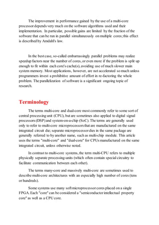 Multi-Core on Chip Architecture *doc - IK | PDF
