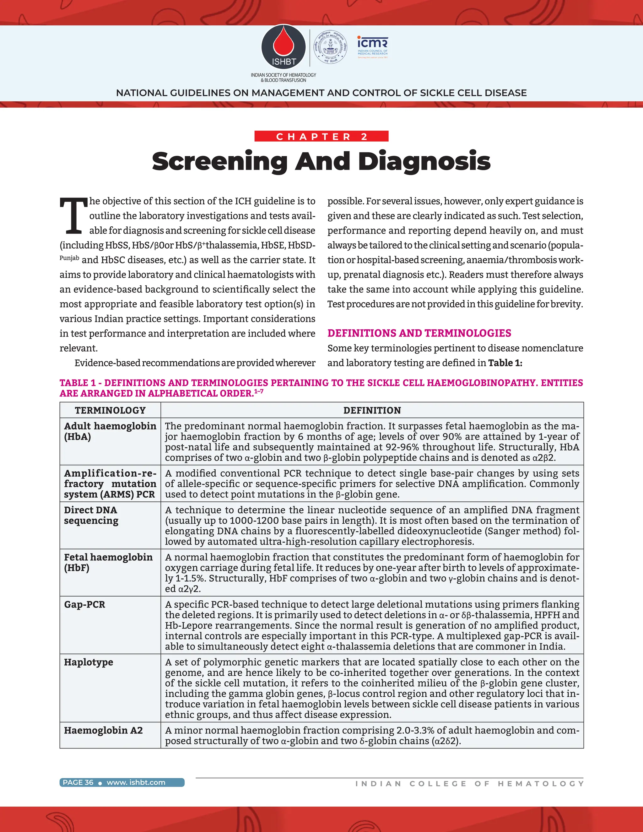 SCD Guideline_ICH_157 PAGES.pdf | Blood Disorders | Diseases and Conditions