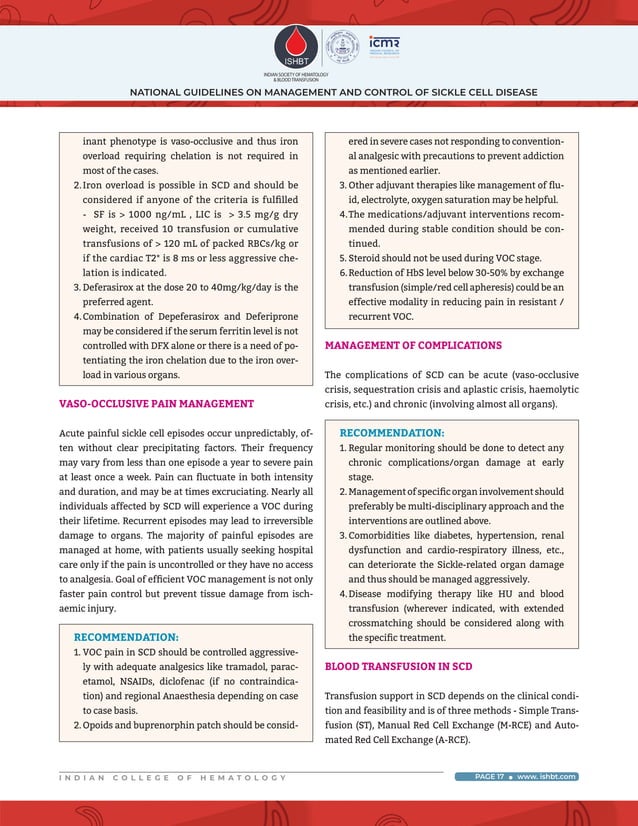 SCD Guideline_ICH_157 PAGES.pdf | Blood Disorders | Diseases and Conditions