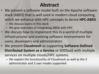 Cloud Services for Big Data Analytics | PPT