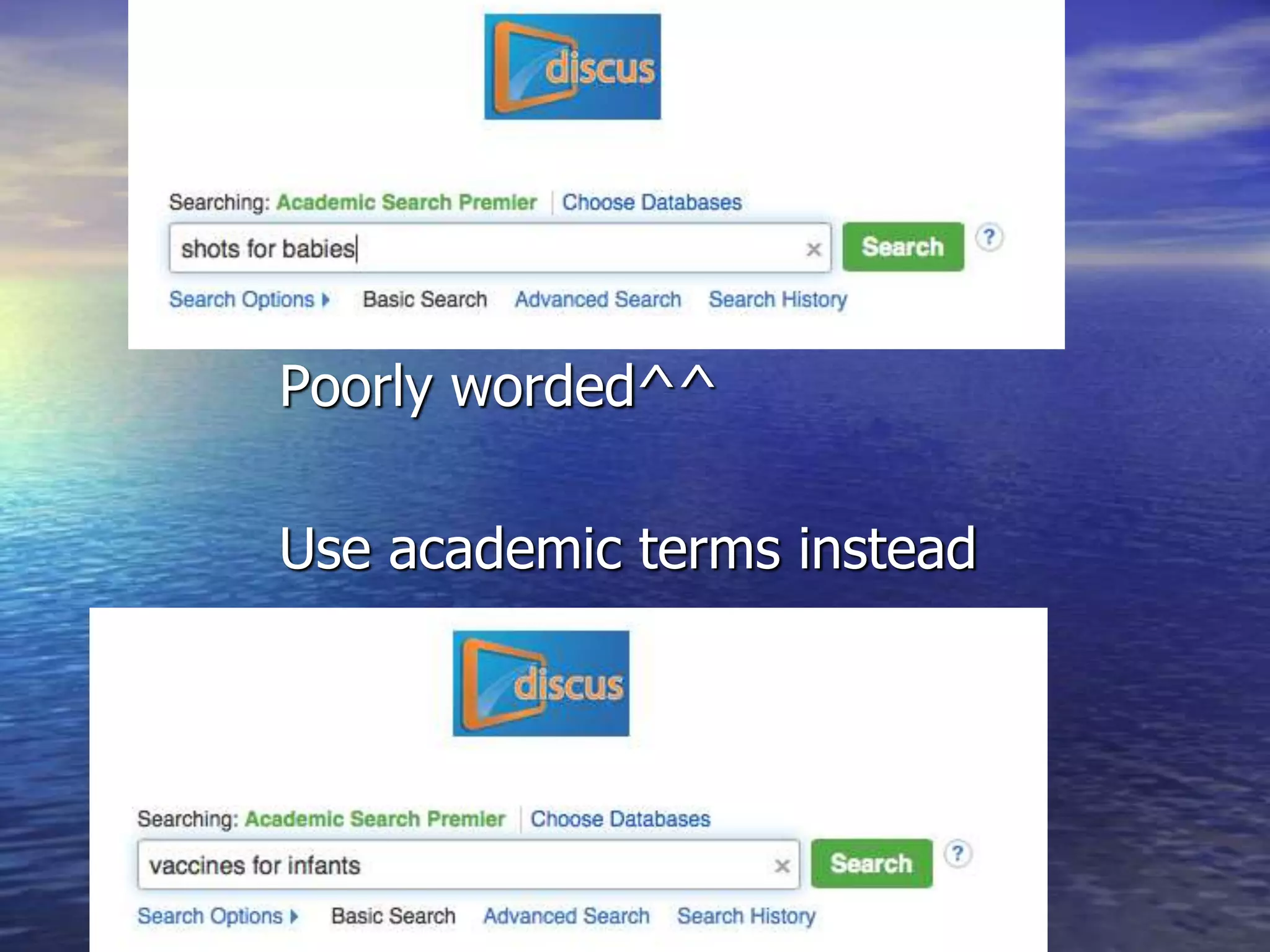 Directions on using SCDiscus.org for reaserch | PPTX