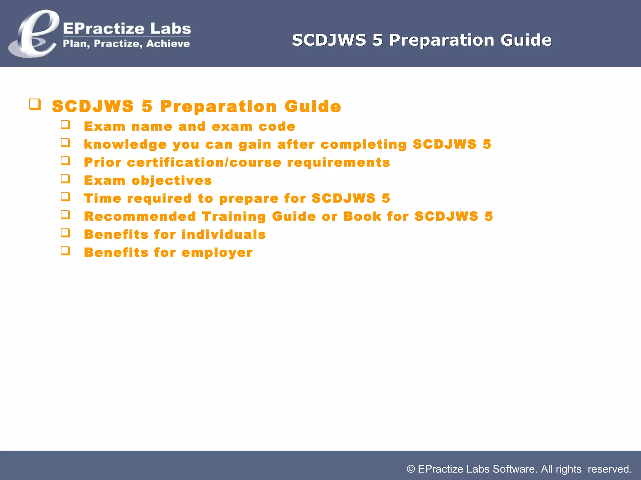 SCDJWS 5 preparation guide | PPT | Web Development | Internet