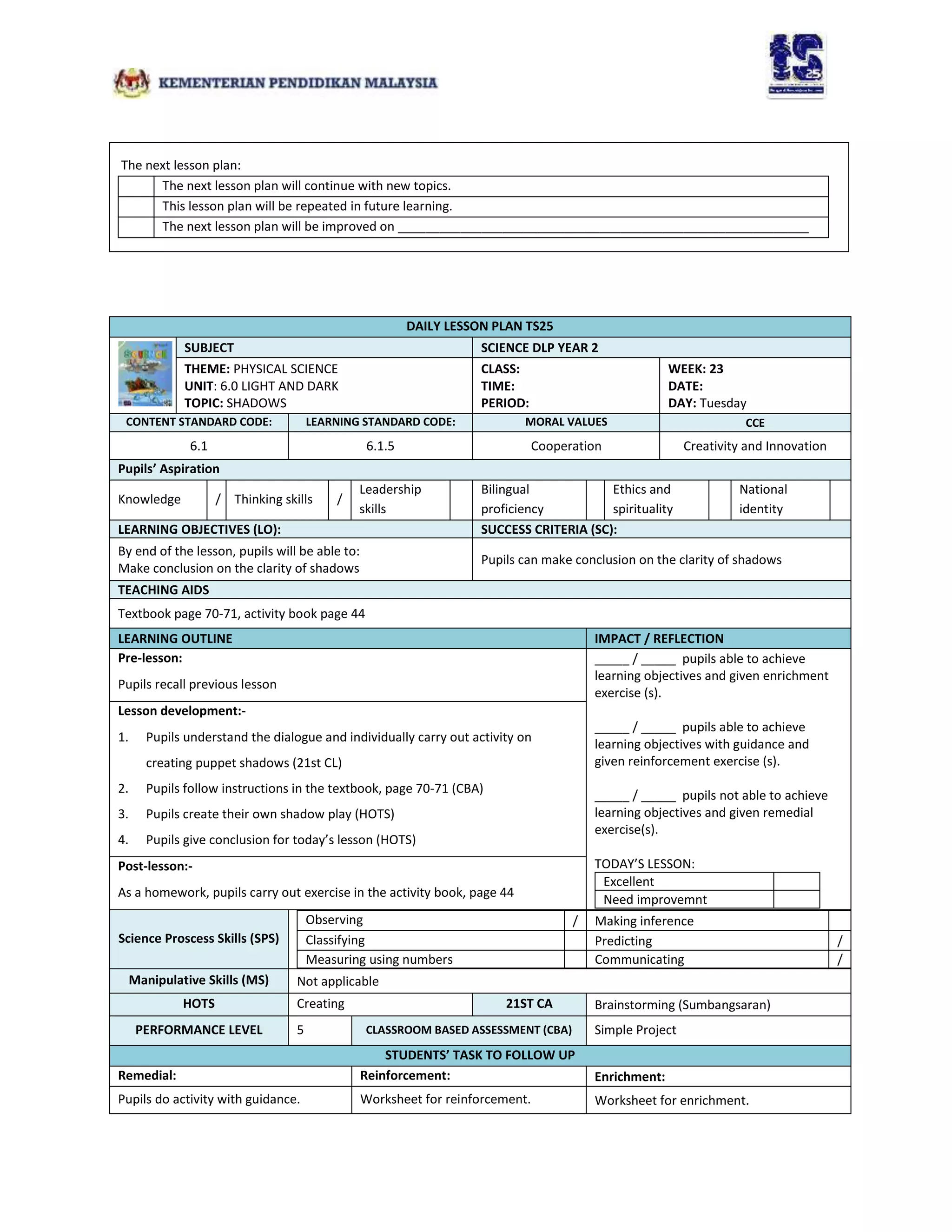 SC DLP Y2 TS25 (Unit 6).docx