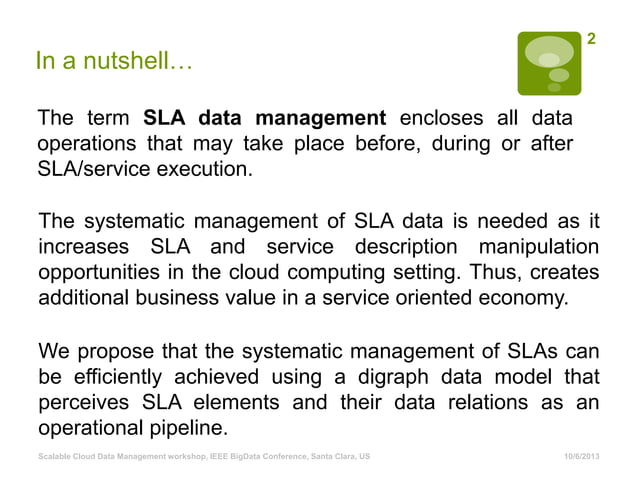SLA data management criteria presentation | PPTX | Cloud Computing ...