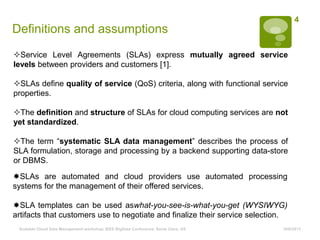 SLA data management criteria presentation | PPTX | Cloud Computing ...