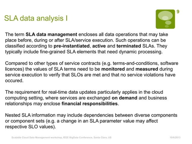 SLA data management criteria presentation | PPTX | Cloud Computing ...
