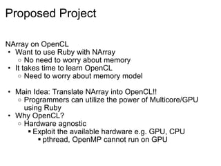 第5回SCDN - Ruby Summer of Code: NArray on OpenCL | PPT