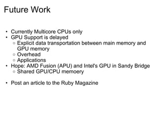 第5回SCDN - Ruby Summer of Code: NArray on OpenCL | PPT