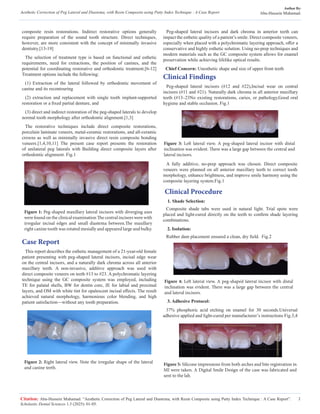 Aesthetic Correction of Peg Lateral and Diastema, with Resin Composite ...