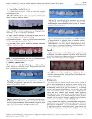 Aesthetic Correction of Peg Lateral and Diastema, with Resin Composite ...