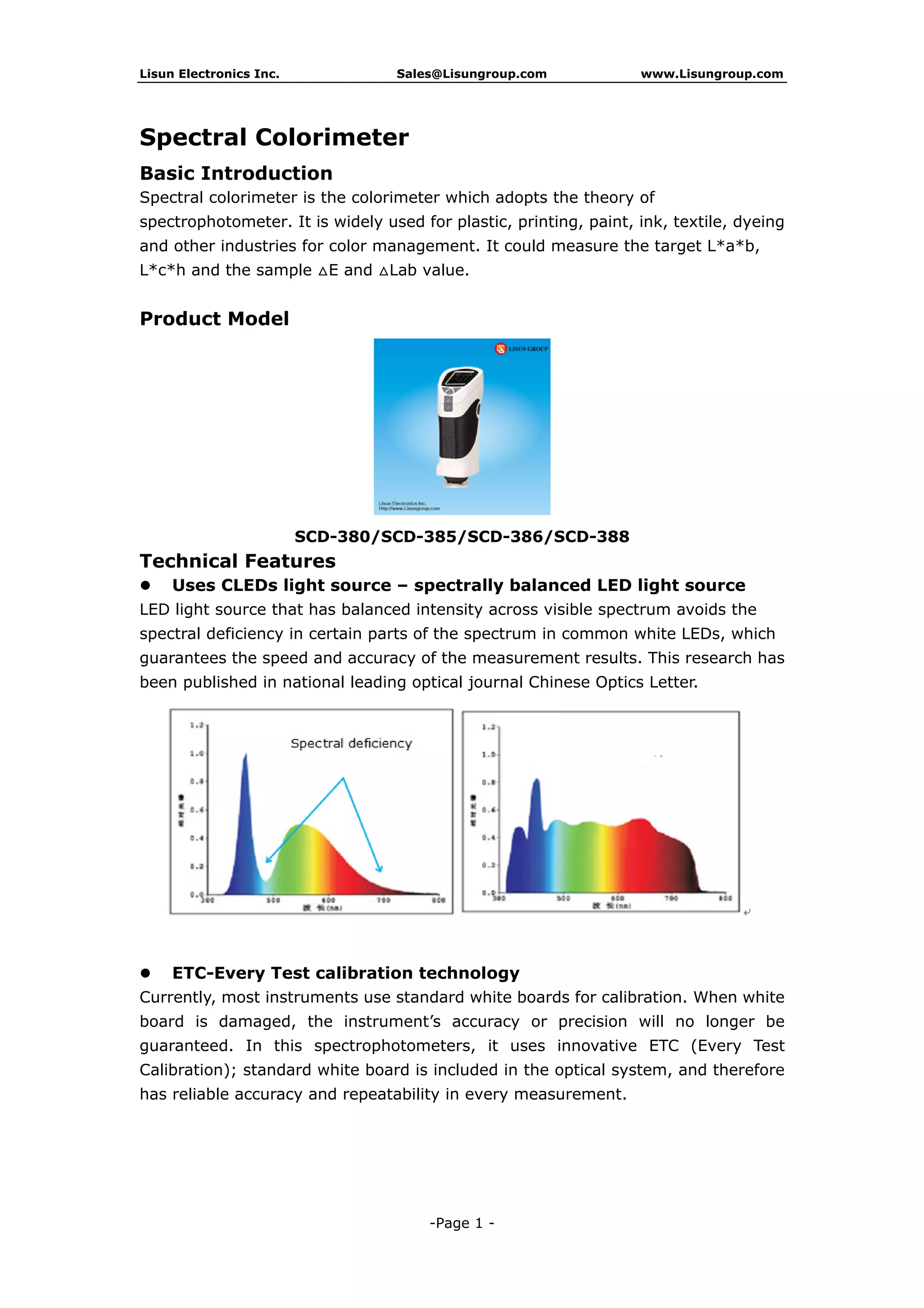 Spectral Colorimeter | PDF