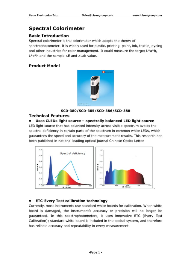 Spectral Colorimeter | PDF