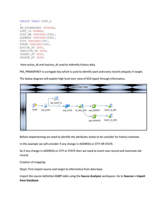 Scd type2 through informatica | PDF | Databases | Computer Software and Applications