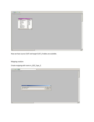 Scd type2 through informatica | PDF
