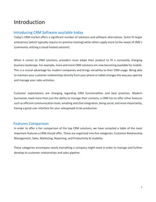 SCE CRM Comparison | PDF | Cloud Computing | Internet