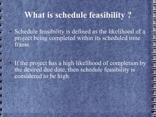 Scedule feasibility | PPS