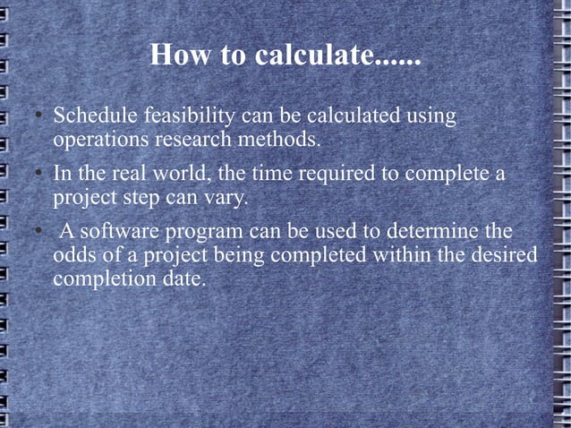 Scedule feasibility | PPS