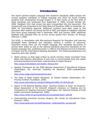 SC ELA Academic Standards | PDF