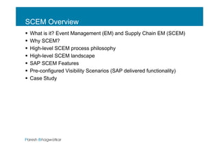 Scem Overview - PDF - Paresh Bhagwatkar | PDF | Logistics and ...