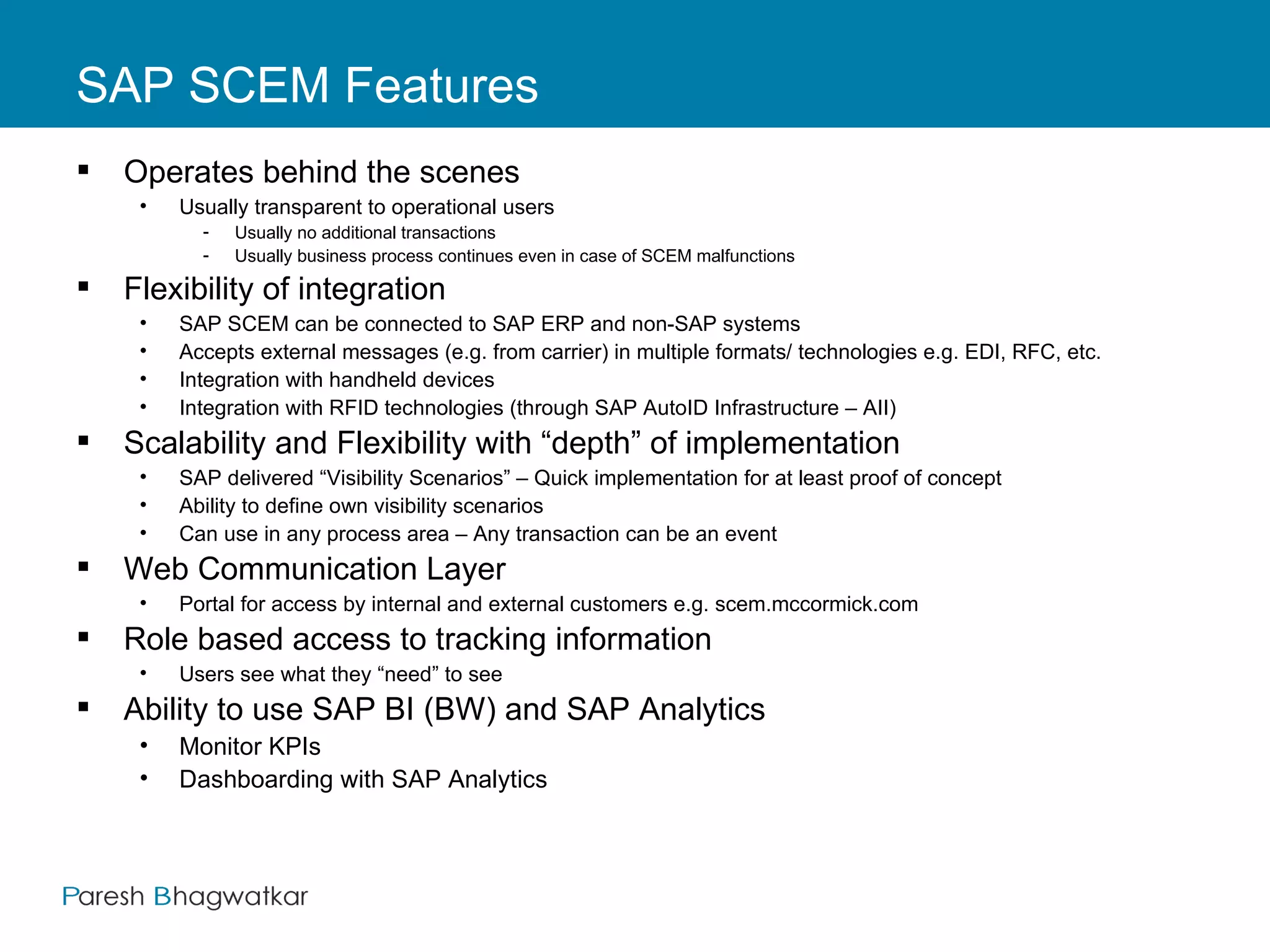 Scem Overview - PPS - Paresh Bhagwatkar | PPS