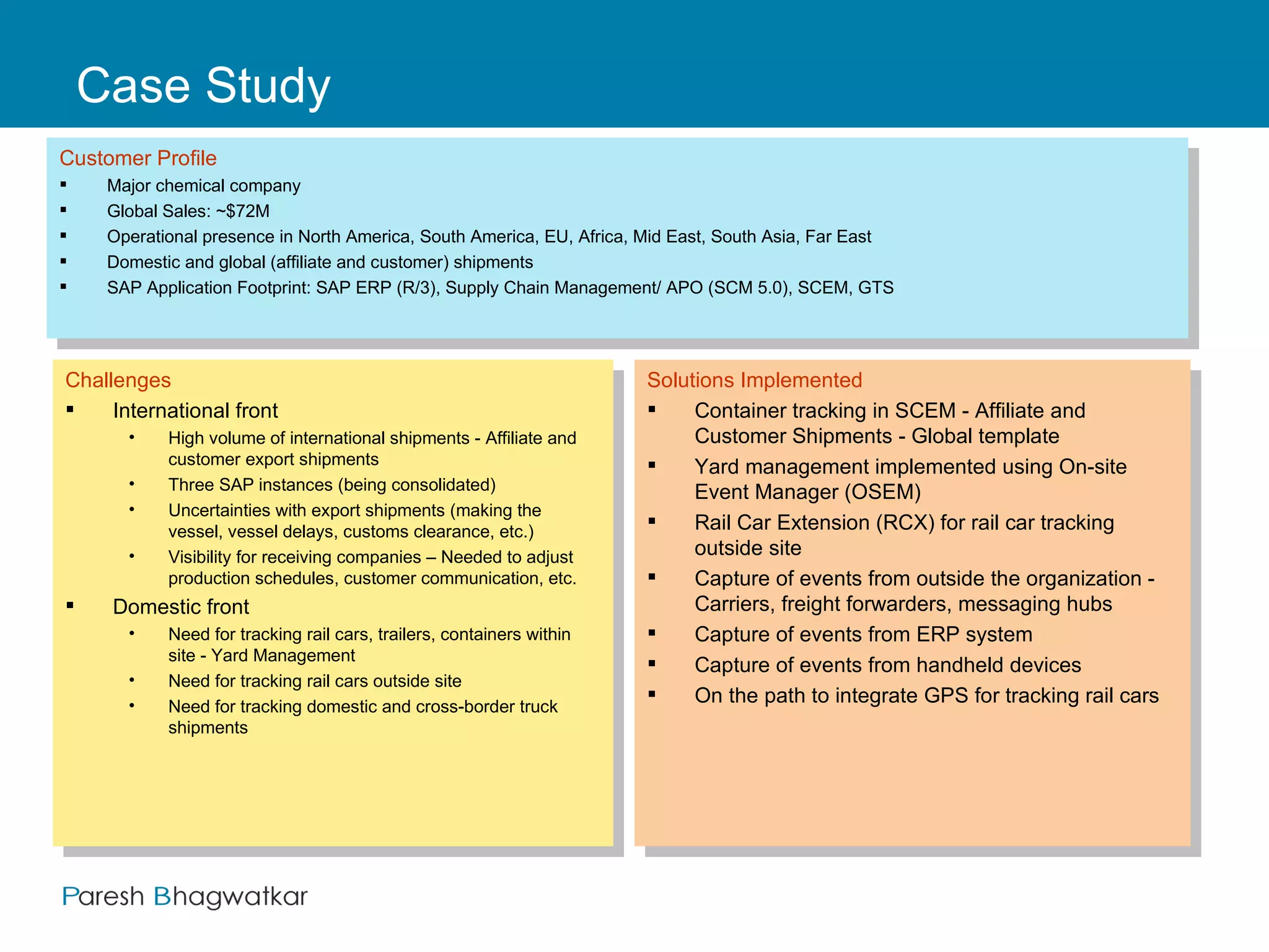 Scem Overview - PPT - Paresh Bhagwatkar | PPT
