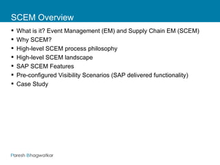 Scem Overview - PPT - Paresh Bhagwatkar | PPT