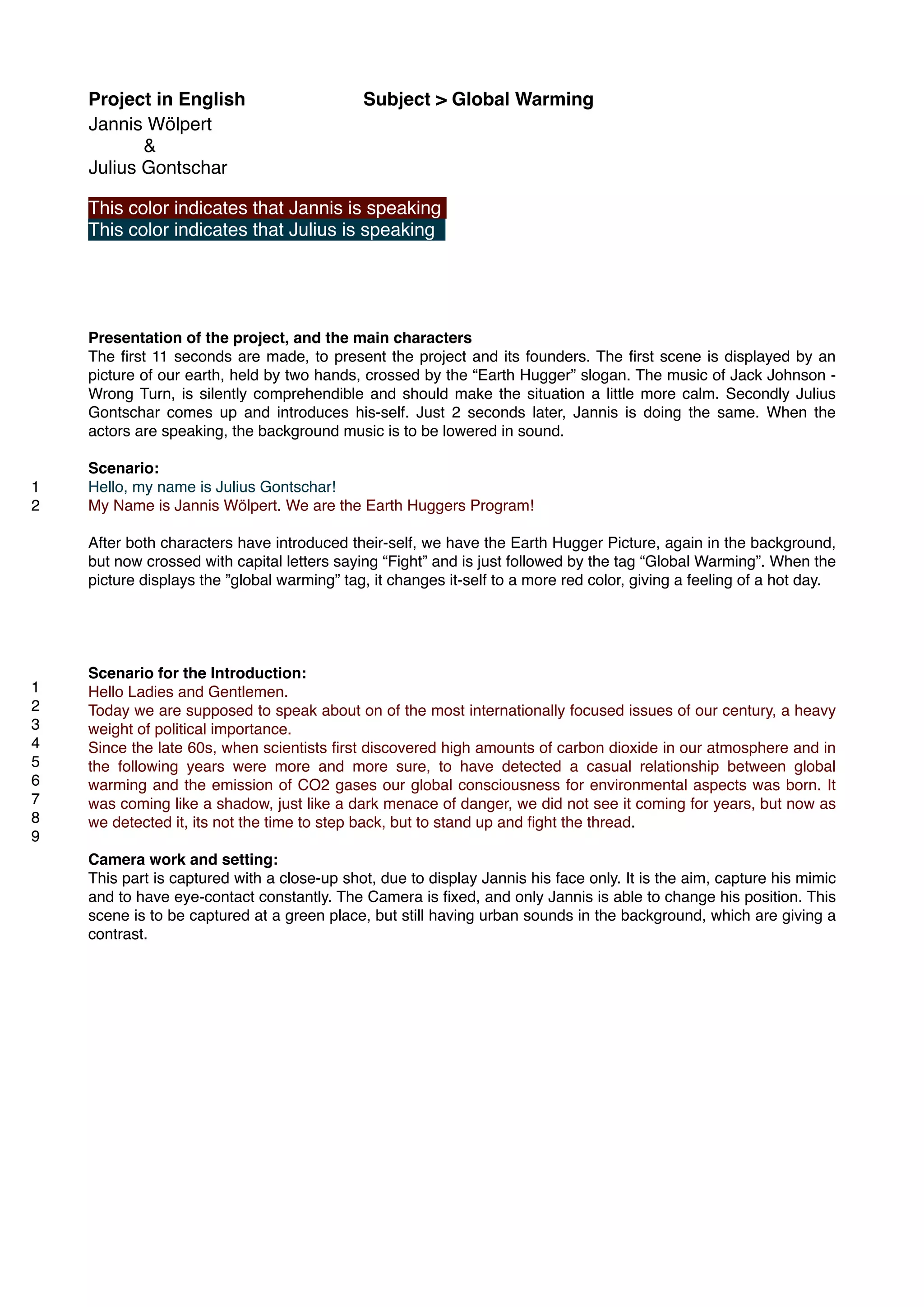 Scenario english | PDF