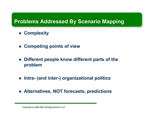 Scenario Mapping Introduction | PPT