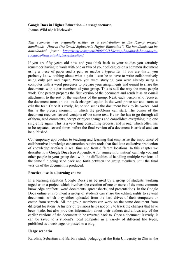 Scenario1 Google Docs | PDF