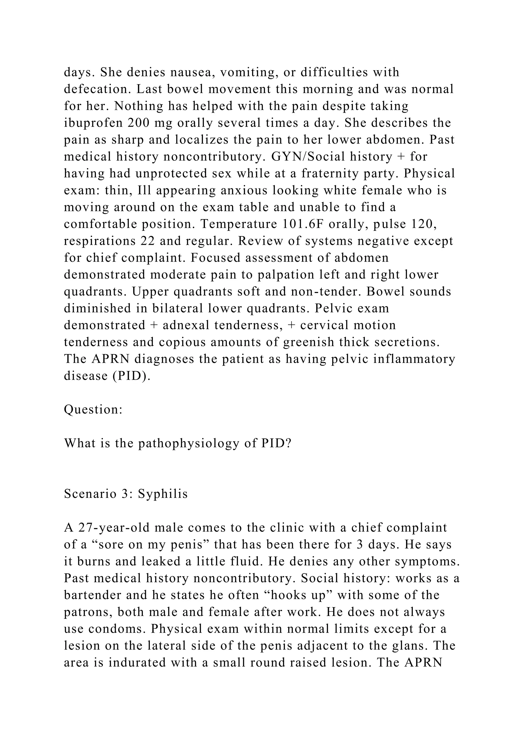 Scenario 1 Polycystic Ovarian Syndrome (PCOS)A 28-year-old woma.docx