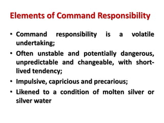 SCENARIO ANALYSIS/PLANNING FOR COMMAND RESPONSIBILITY IN NIGERIA | PPT