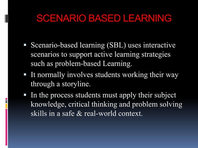 Scenario based learning | PPTX