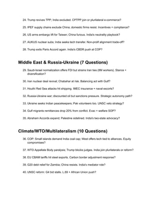 Scenario Based questions for IAS- OCEAN Framework | PDF