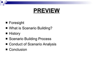 Scenario Building | PPT
