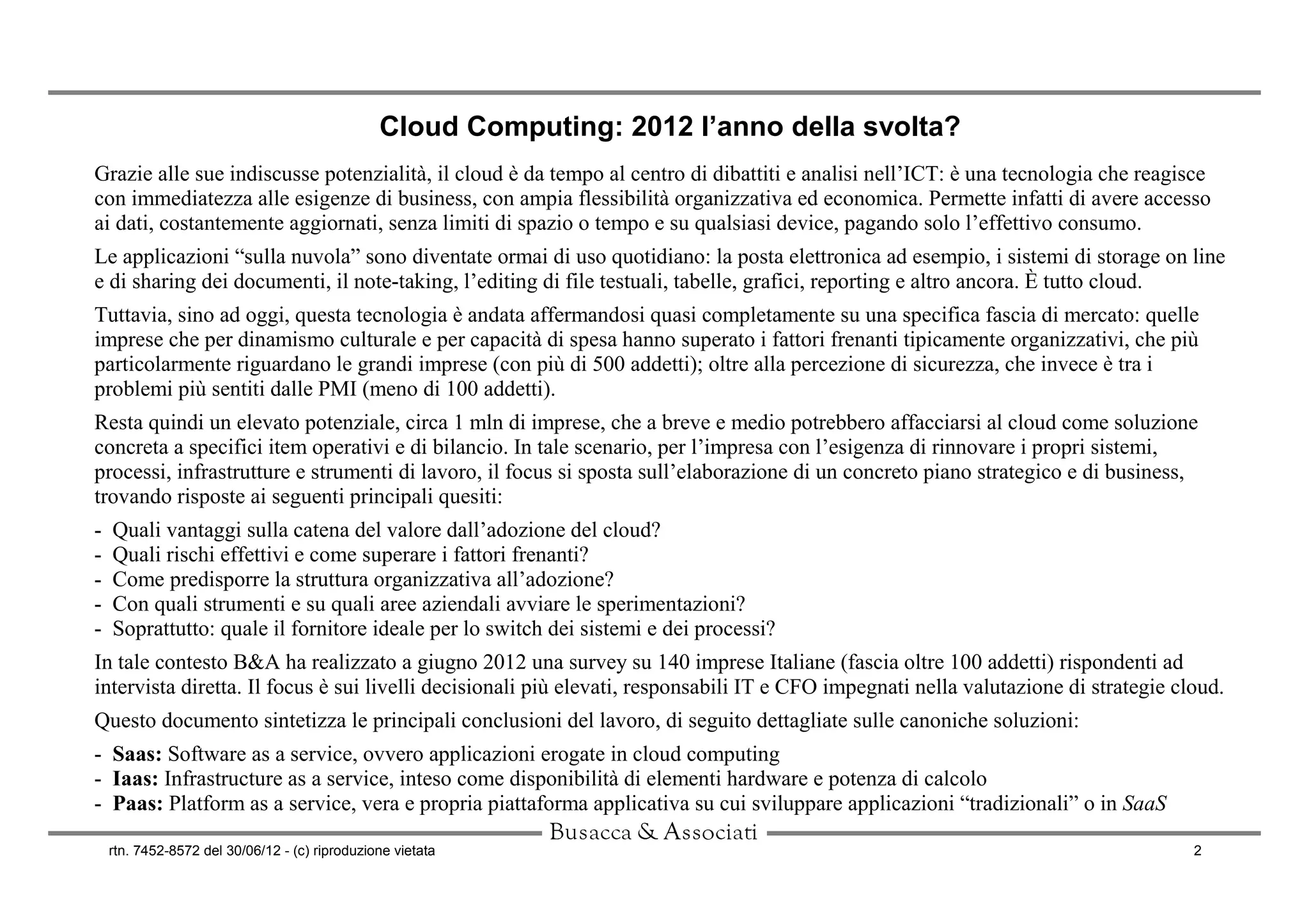 Scenario Cloud Computing Executive Abstract Ppt