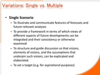 Scenario planning by Ozcan Saritas | PPT