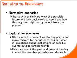 Scenario planning by Ozcan Saritas | PPT