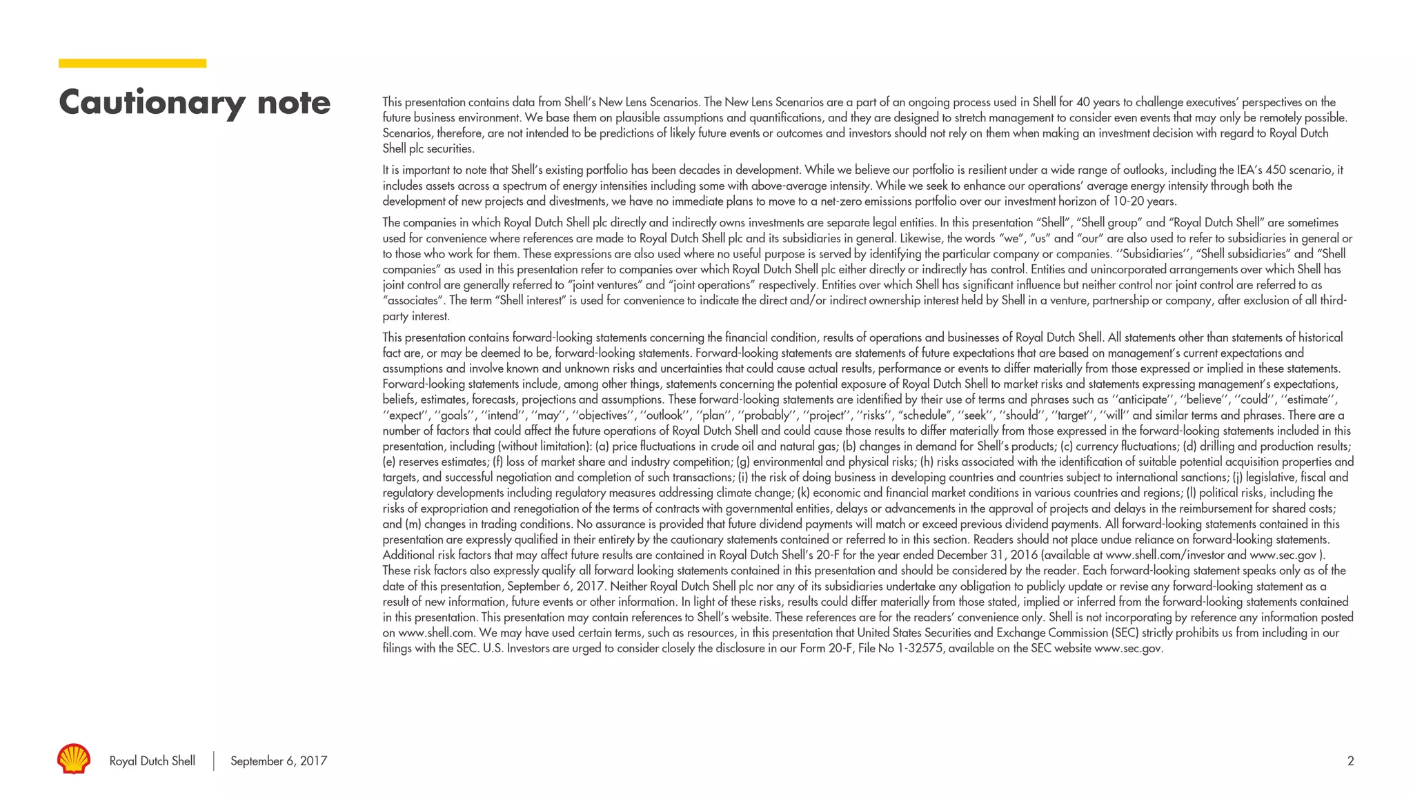 Shell scenarios, modelling and decision-making | PDF