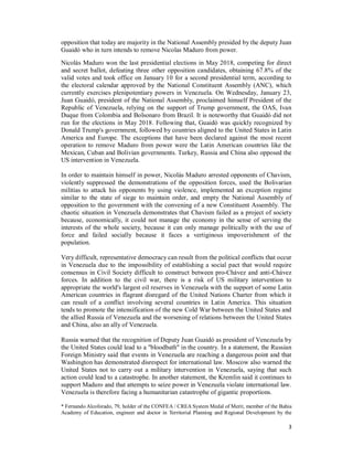 Scenarios of the crisis in venezuela | PDF