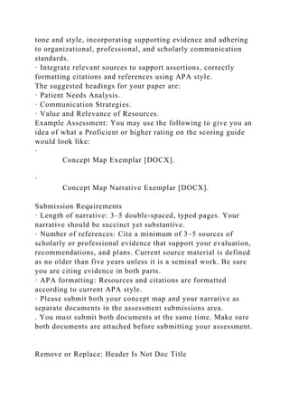 ScenarioThe purpose of a concept map is to visualize connections.docx ...