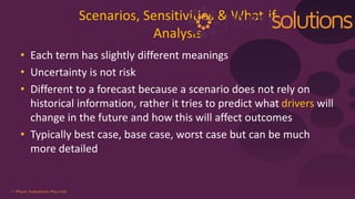 Scenario Tools in Excel - Plum Solutions | PPTX