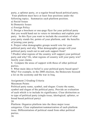 ScenarioYour family has always been very politically active. F.docx