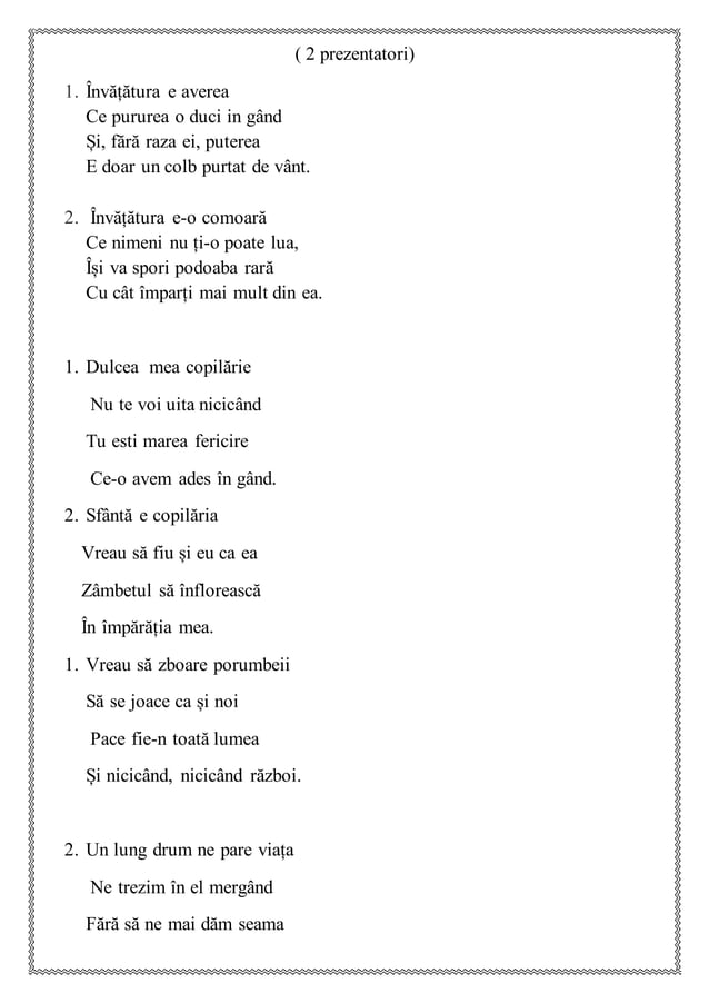 Scenariu -balul bobocilor | DOCX